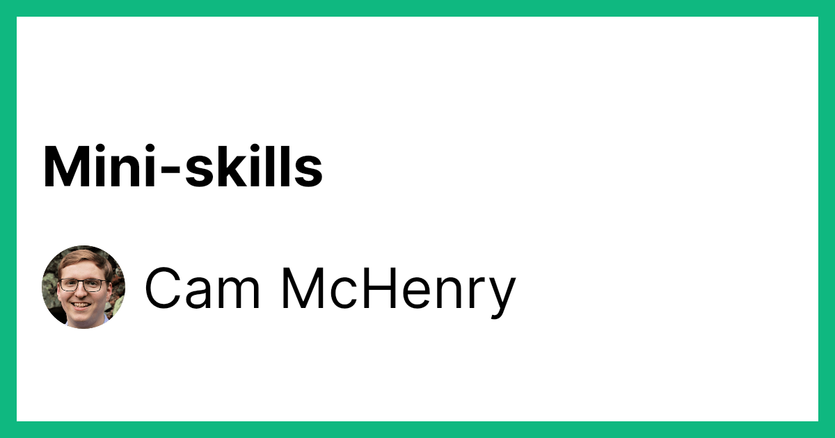 Mini-skills | Cam McHenry